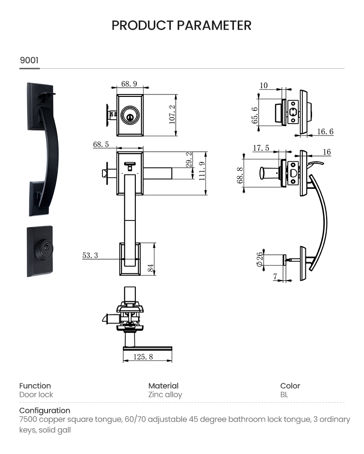 Best American Standard Door Lock 9001 at wholesale price-Topstrong